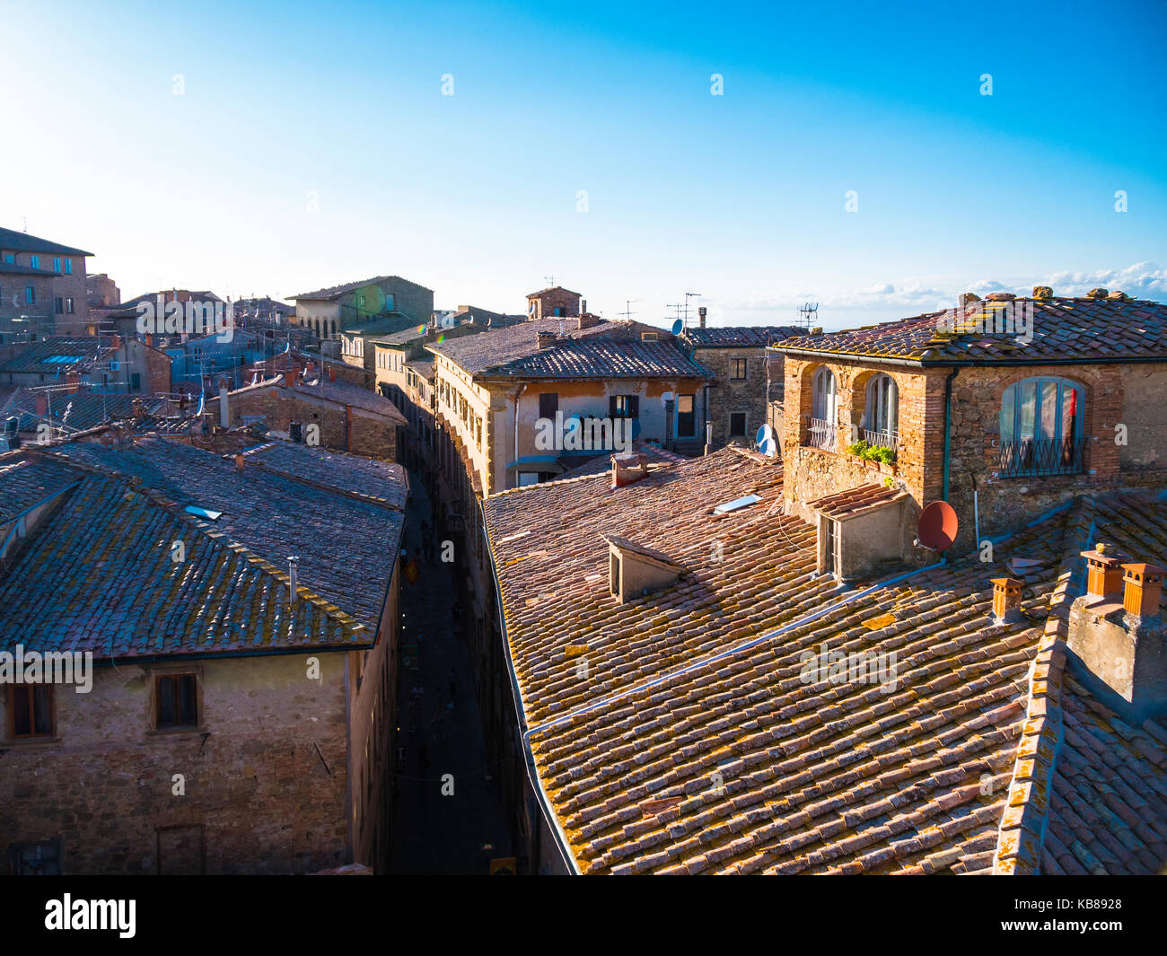 Over the rooftops of Volterra - a beautiful village in the Tuscany ...