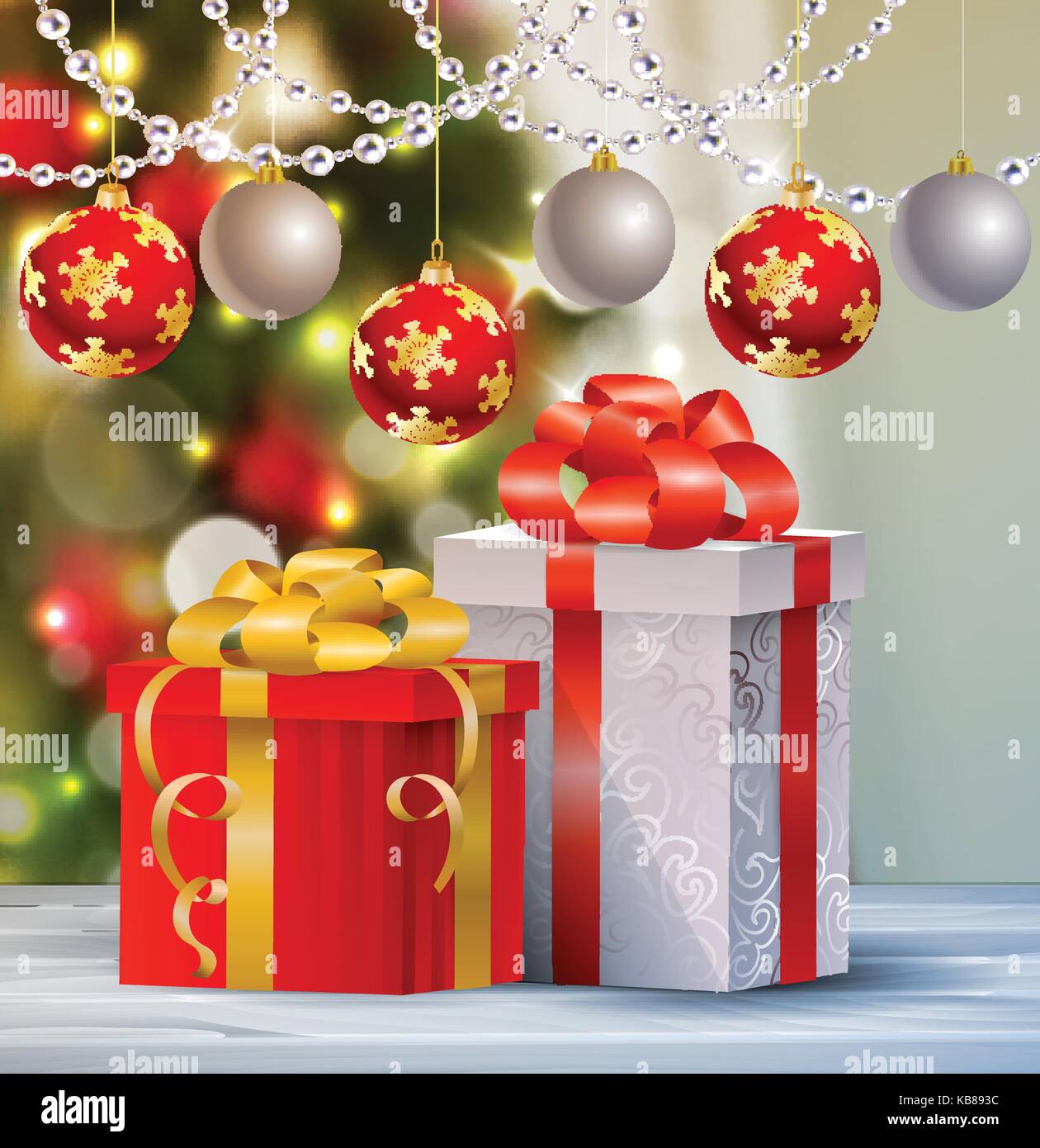 Background with Christmas ball Stock Vector Image & Art - Alamy
