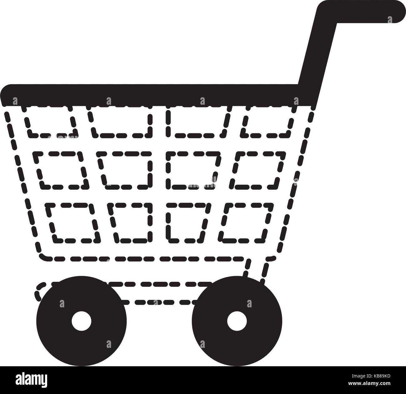 shopping cart icon over white background vector illustration Stock ...