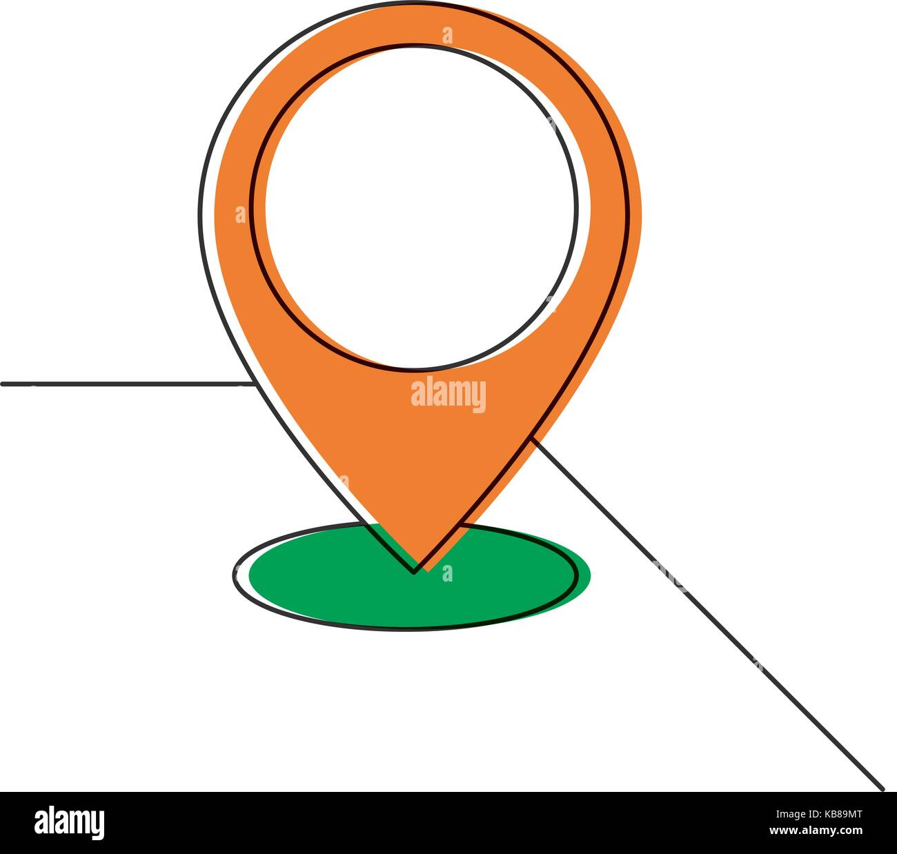 location pin icon over white background vector illustration Stock ...