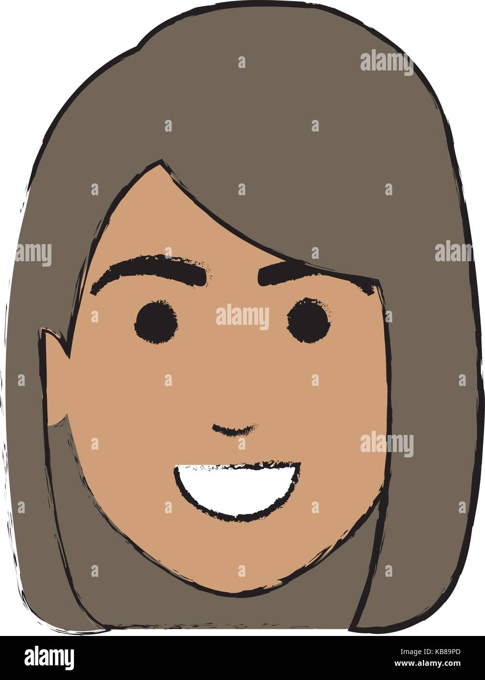 beautiful woman head avatar character Stock Vector Image & Art - Alamy
