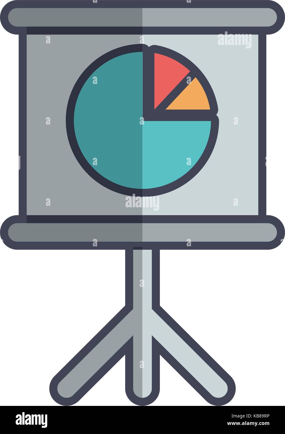 presentation board icon over white background vector illustration Stock ...