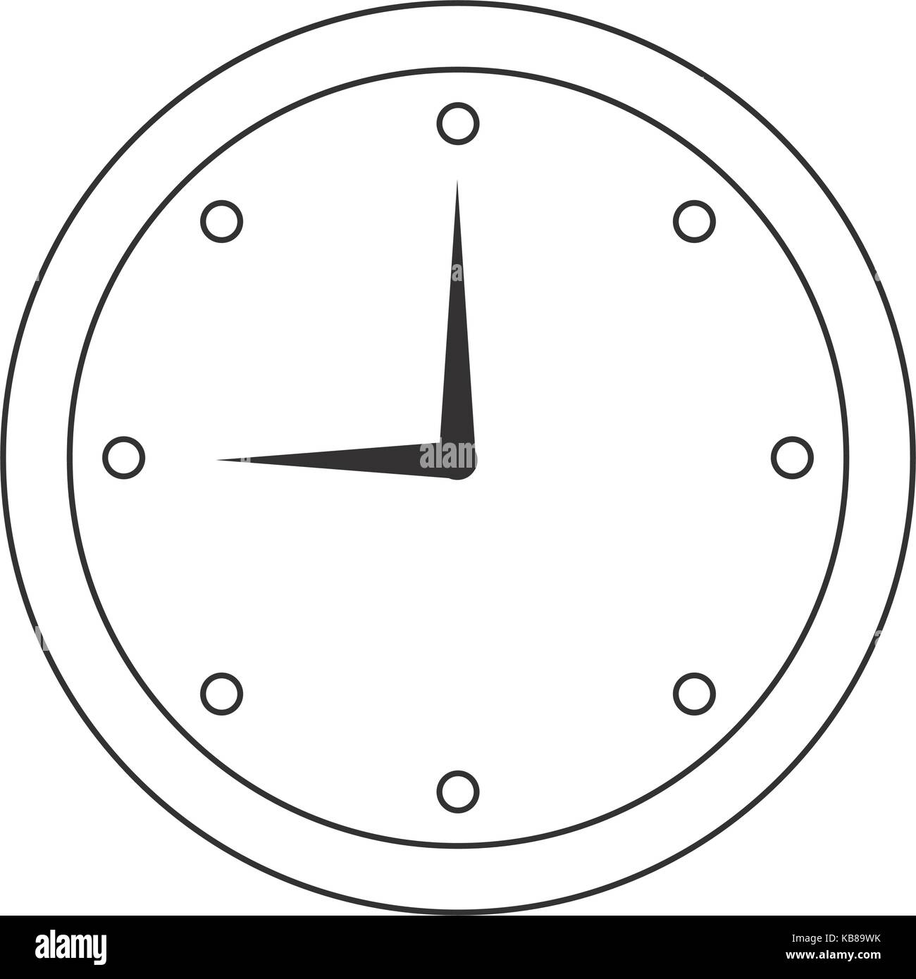 clock icon over white background vector illustration Stock Vector Image ...
