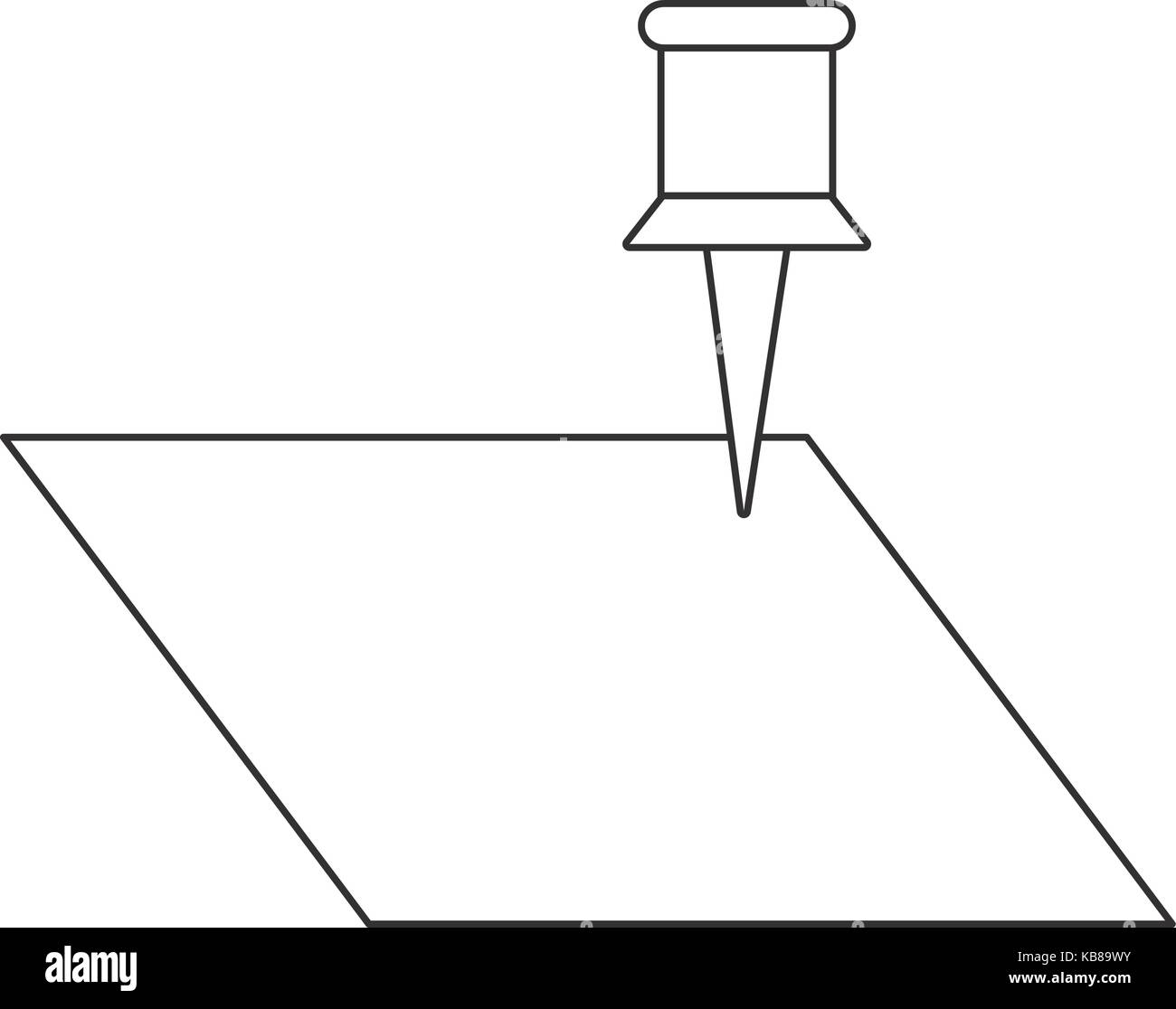 push pin icon over white background vector illustration Stock Vector ...