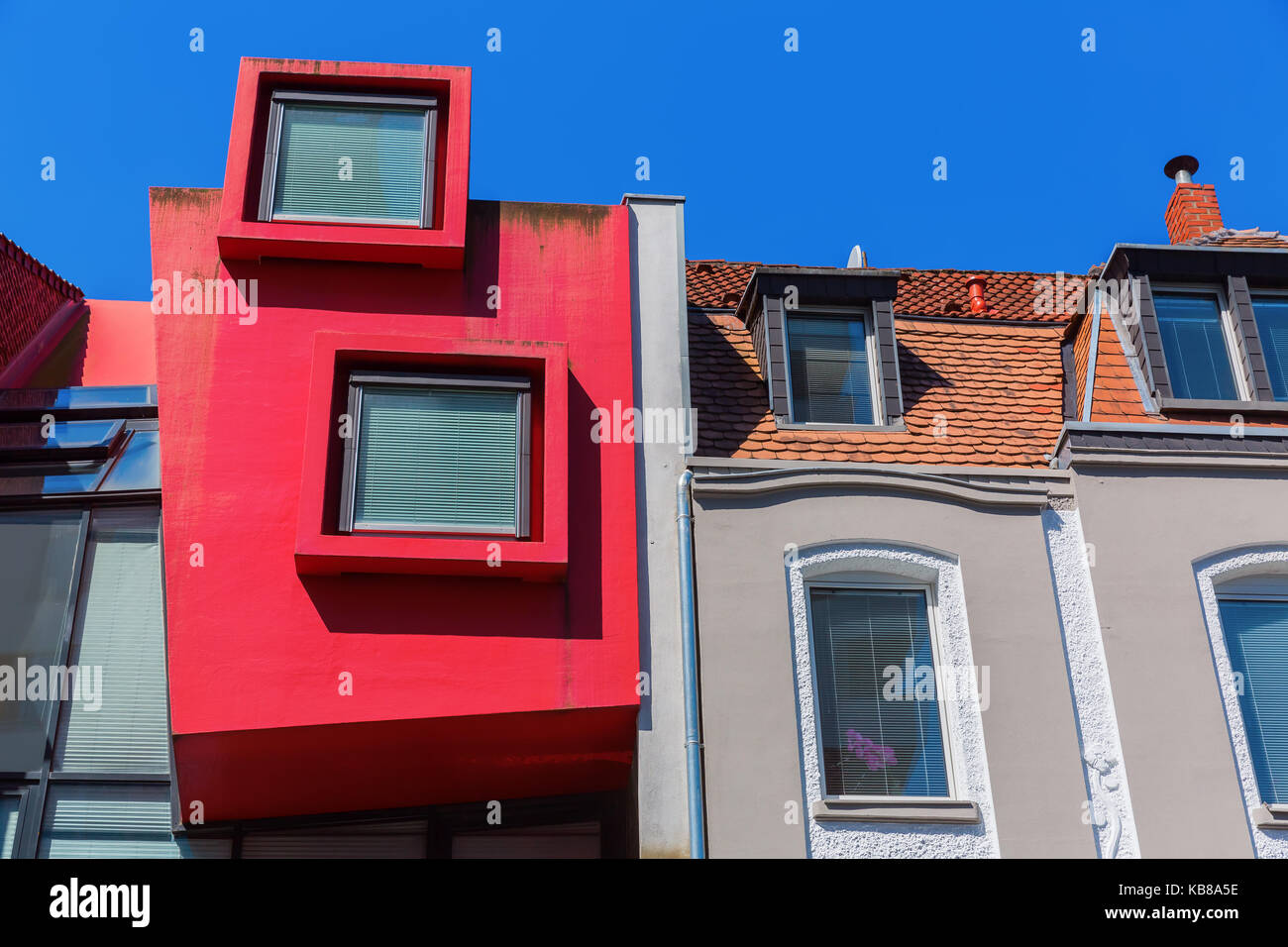 Cologne, Germany - July 03, 2017: colorful house facade in Cologne ...