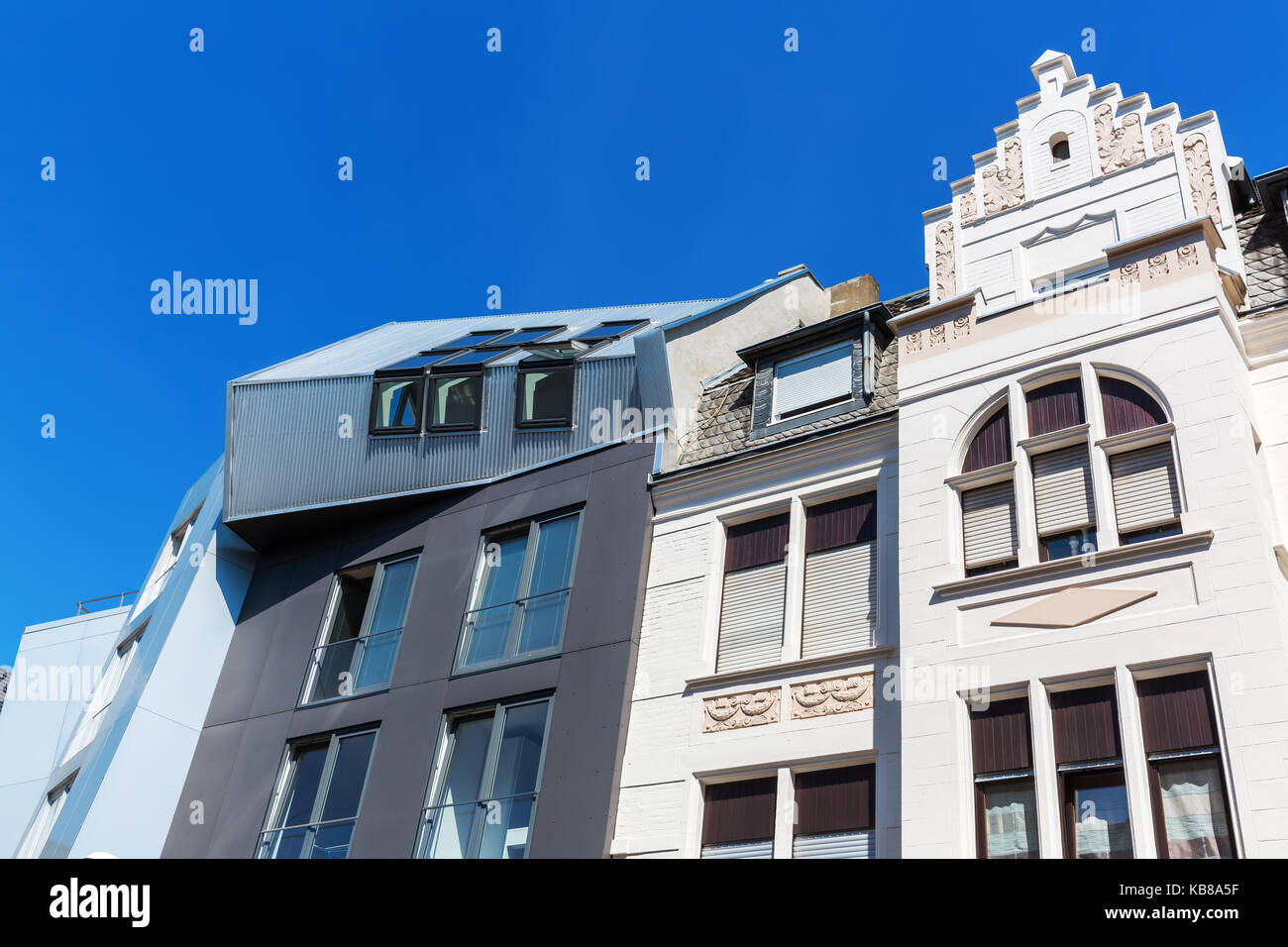 Cologne, Germany - July 03, 2017: modern beside old facades in Cologne ...