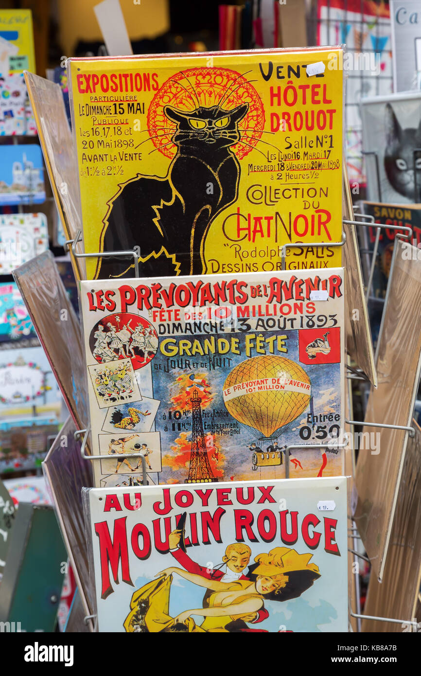 Paris, France - October 16, 2016: vintage advertisement panels at ...