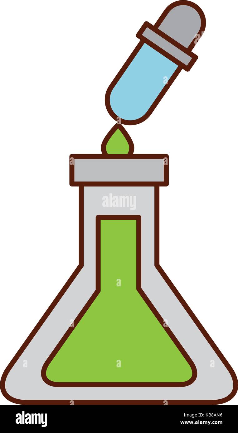 school test tube and dropper liquid science Stock Vector Image & Art ...