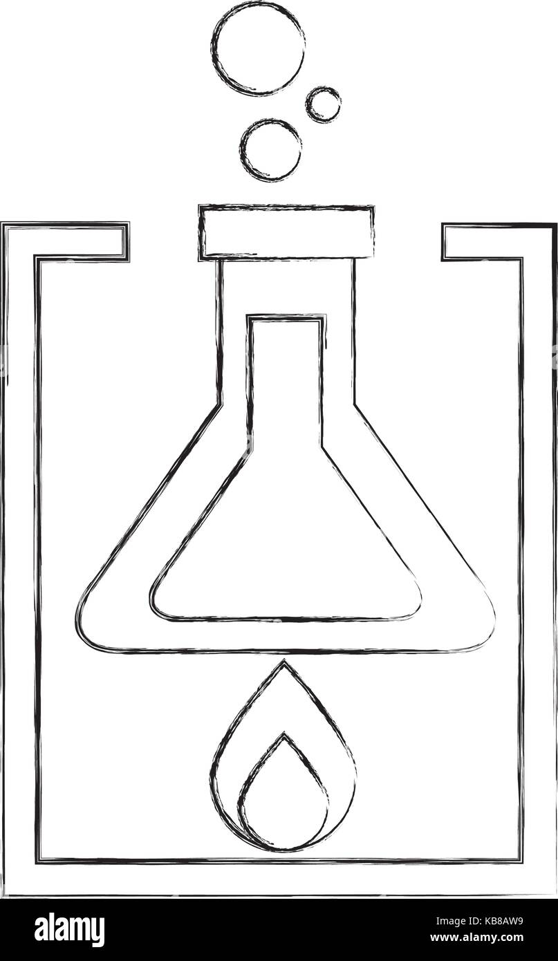 school laboratory test tube flame burning experiment Stock Vector Image ...