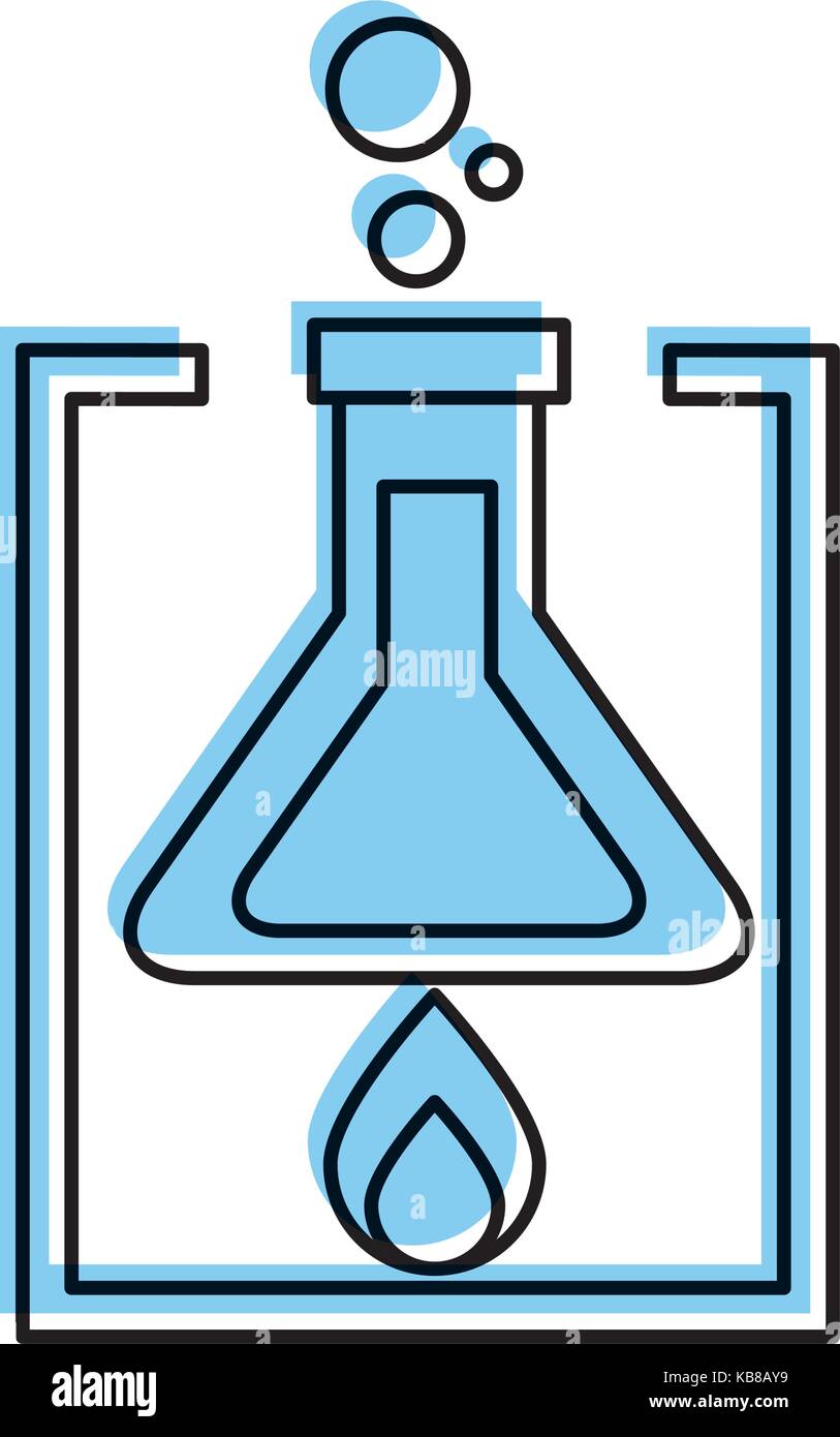 school laboratory test tube flame burning experiment Stock Vector Image ...