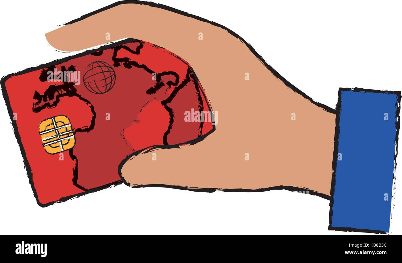 hand human with credit card Stock Vector Image & Art - Alamy