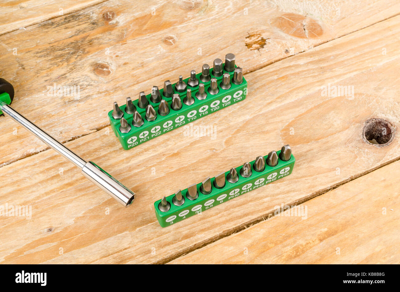 Assortment of magnetic screwdriver insert tips Stock Photo - Alamy