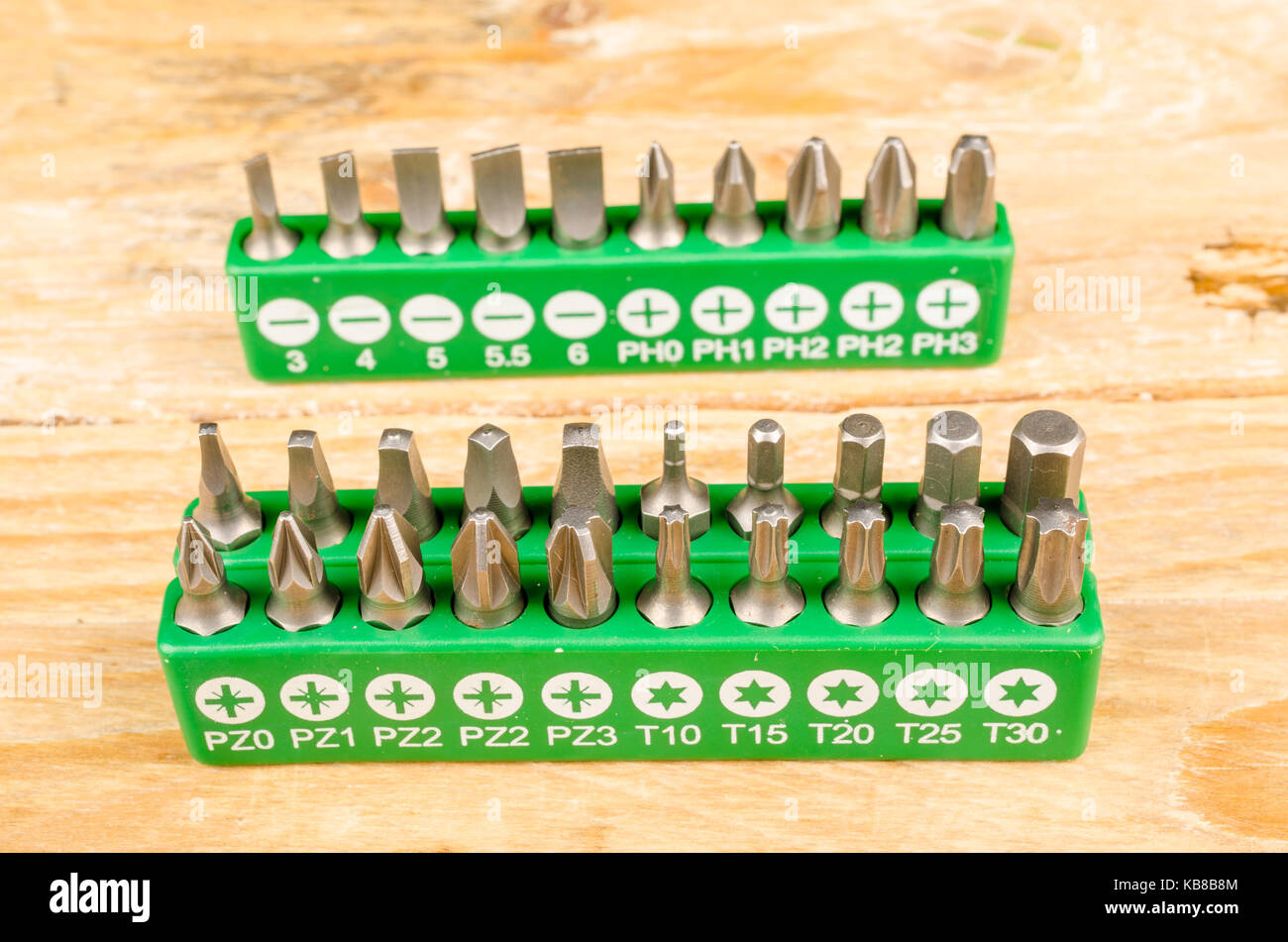 Assortment of magnetic screwdriver insert tips Stock Photo - Alamy