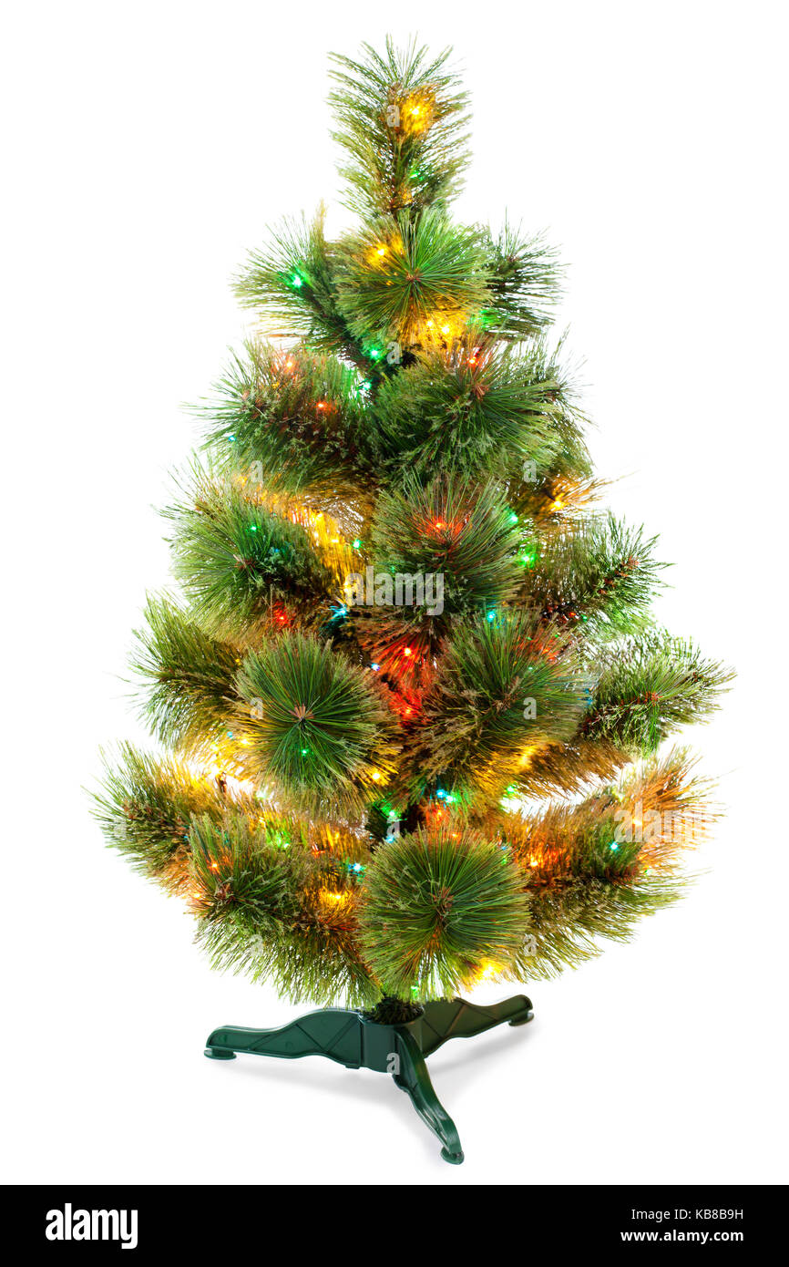 Christmas fir tree isolated on white background Stock Photo - Alamy