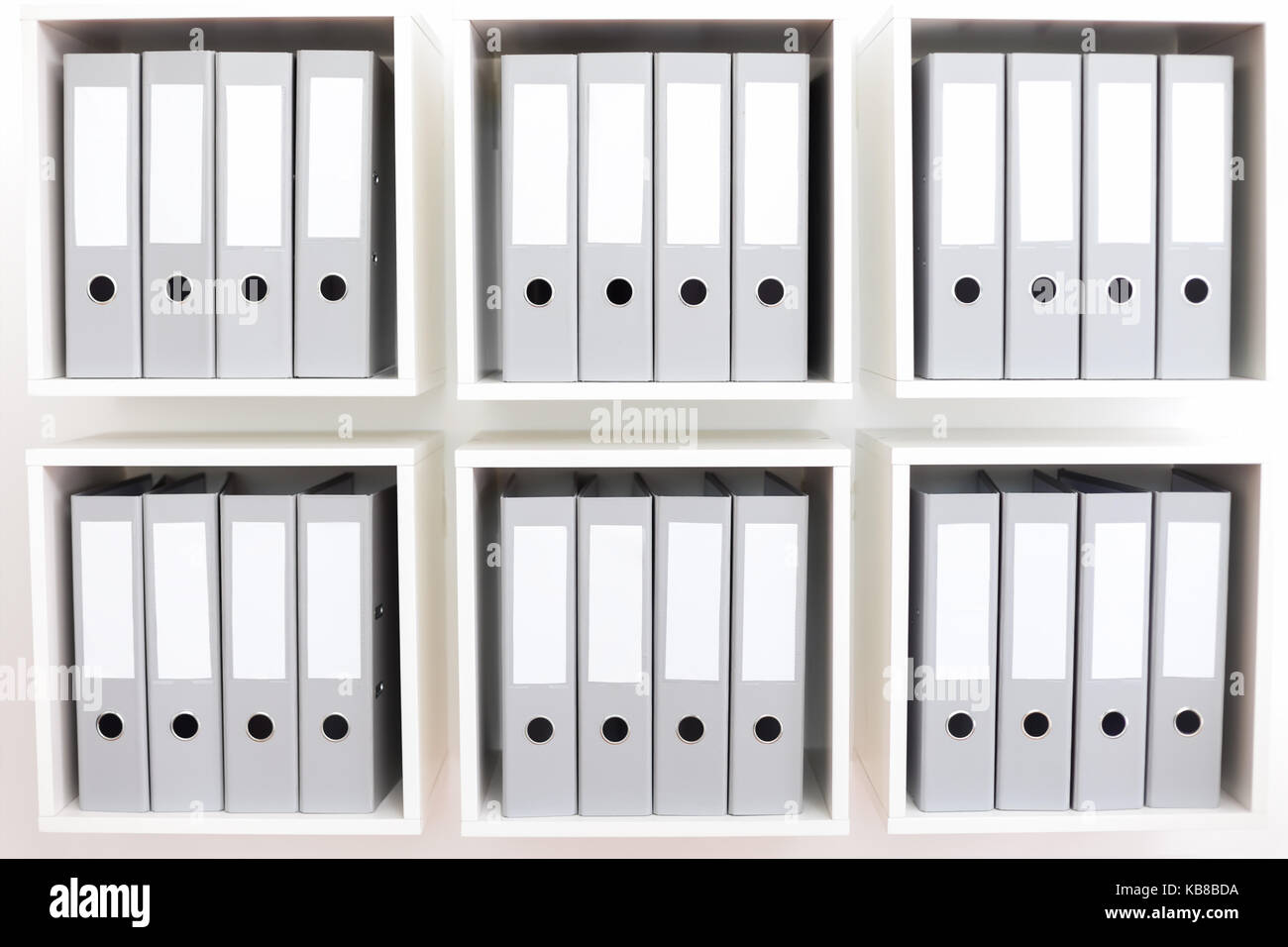 Binder folders in shelf Stock Photo - Alamy