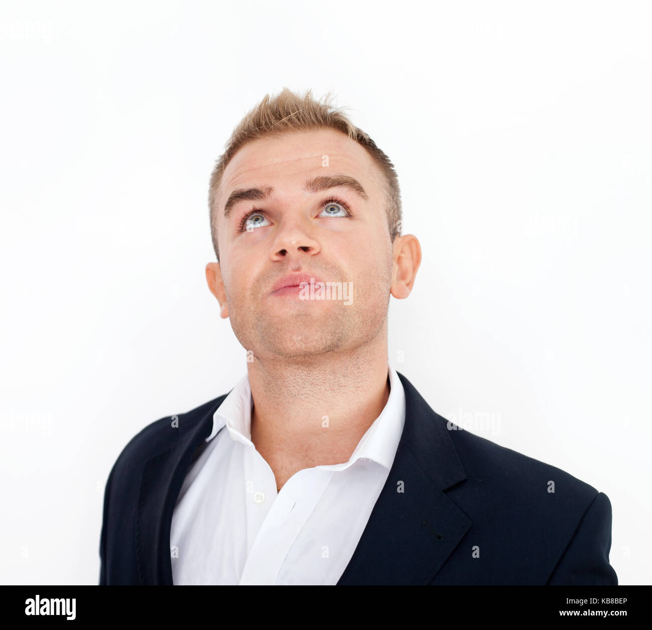 Person 20s looking upward hi-res stock photography and images - Alamy