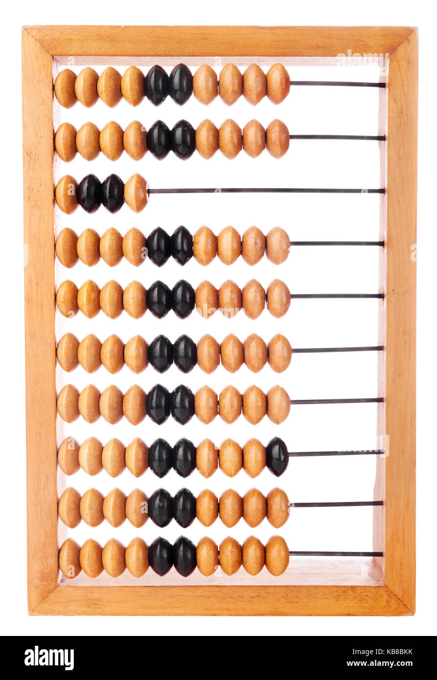 Accounting abacus isolated on white background Stock Photo - Alamy