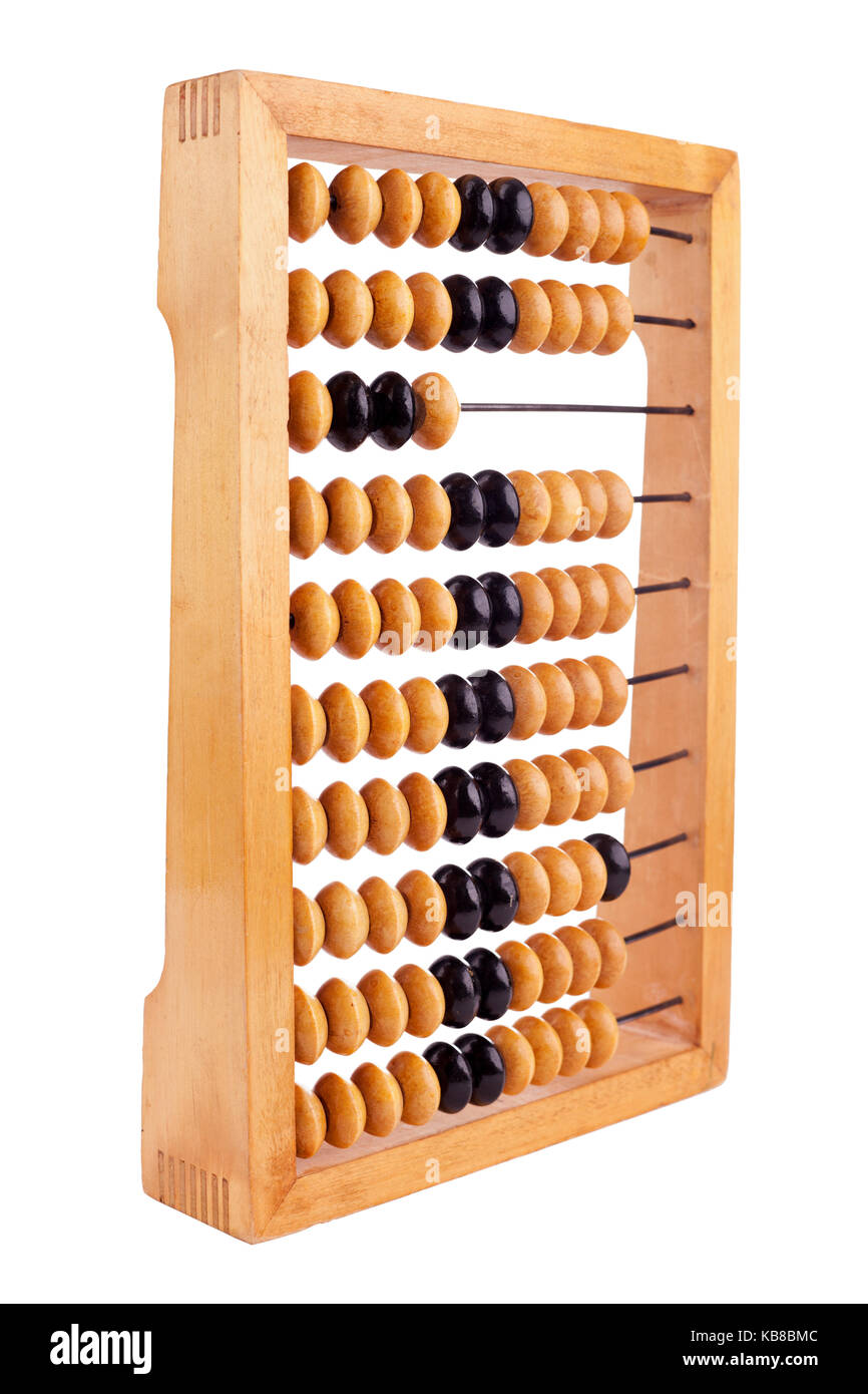 Accounting abacus isolated on white background Stock Photo - Alamy