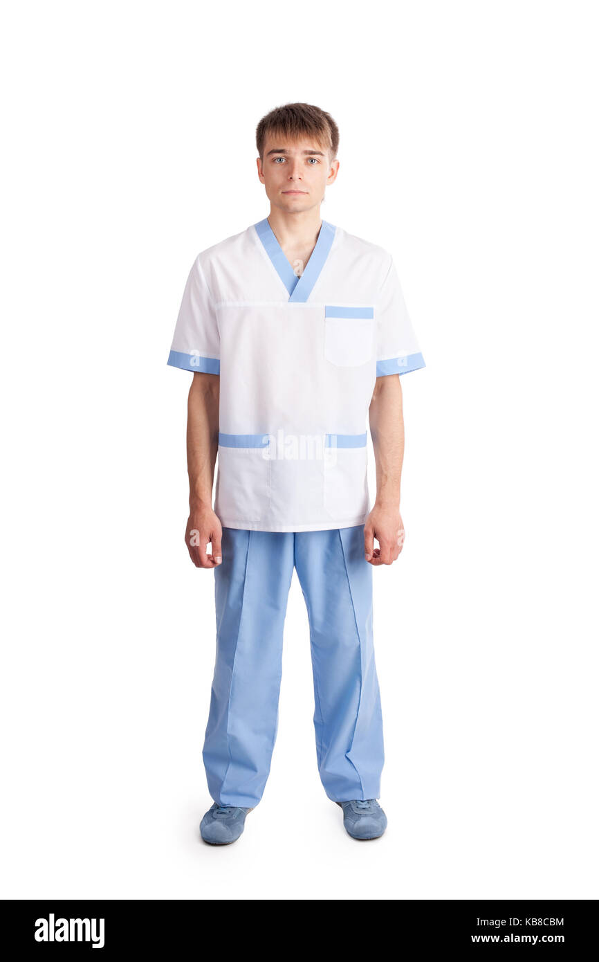 Medical doctor isolated on white background. Full length portrait Stock ...