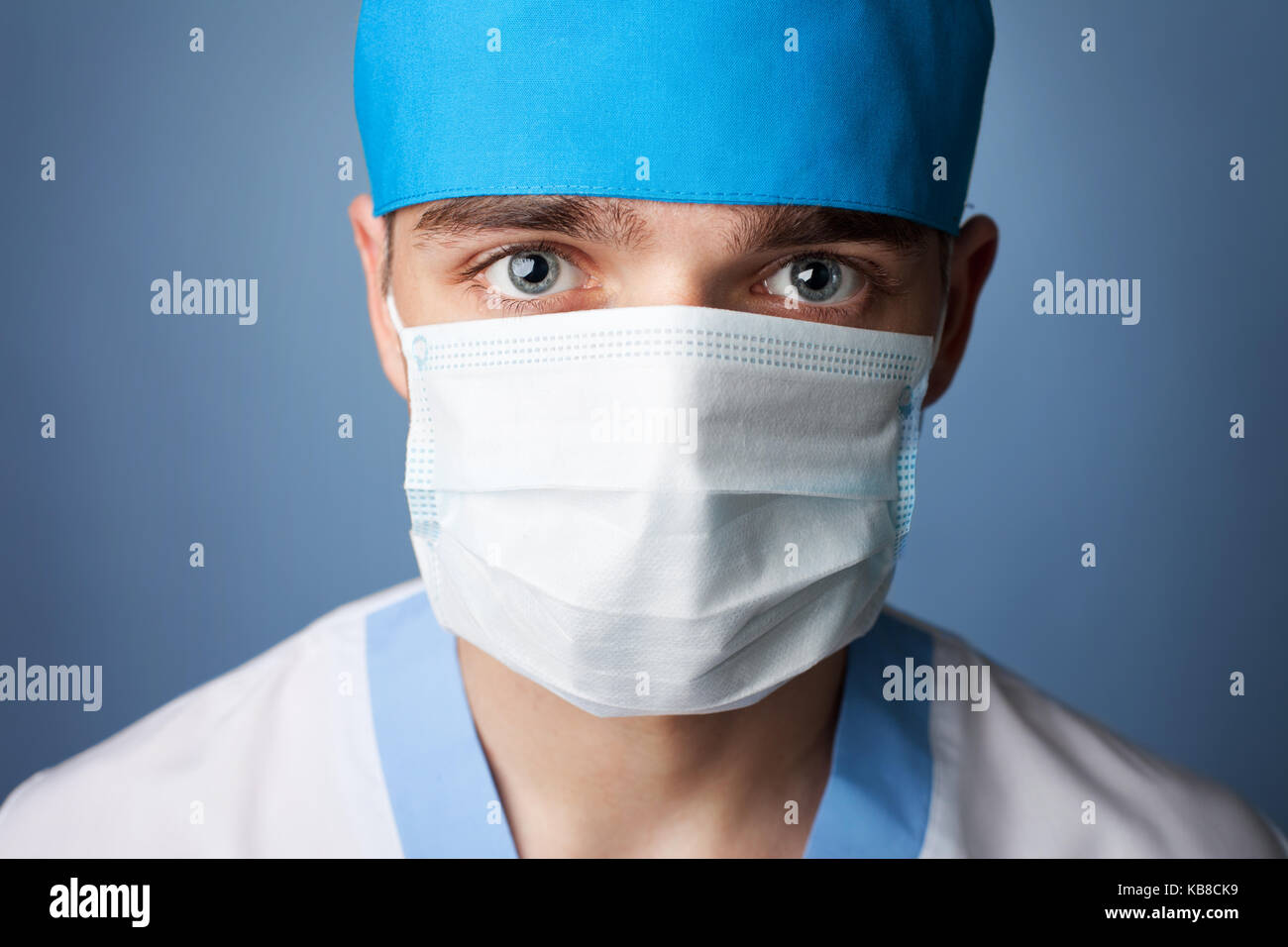 close up portrait of medical doctor in mask Stock Photo - Alamy