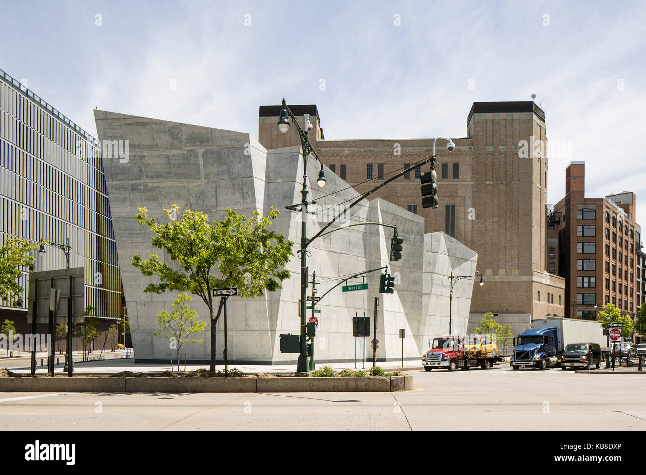 Wide view of Salt Shed from across highway. Spring Street Salt Shed ...