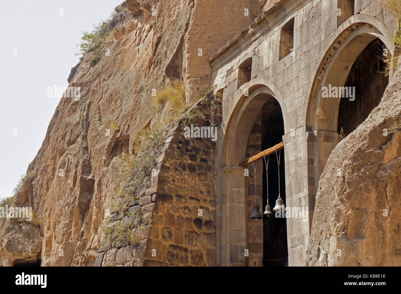 Bells of monastery in Vardzia rock city, Georgia Stock Photo - Alamy