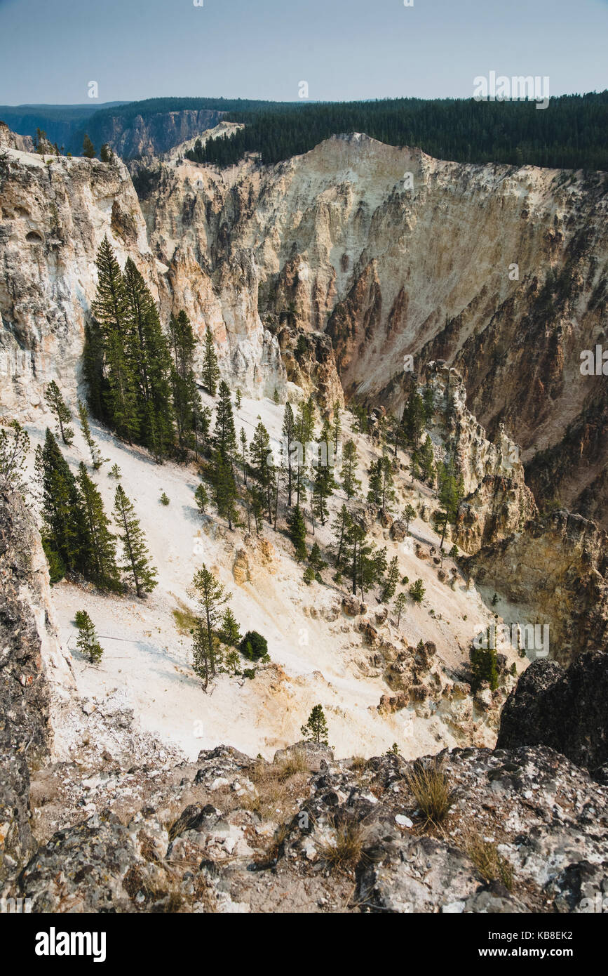 Yellowstone Canyon rock formations from Point Red Rock Point Stock ...