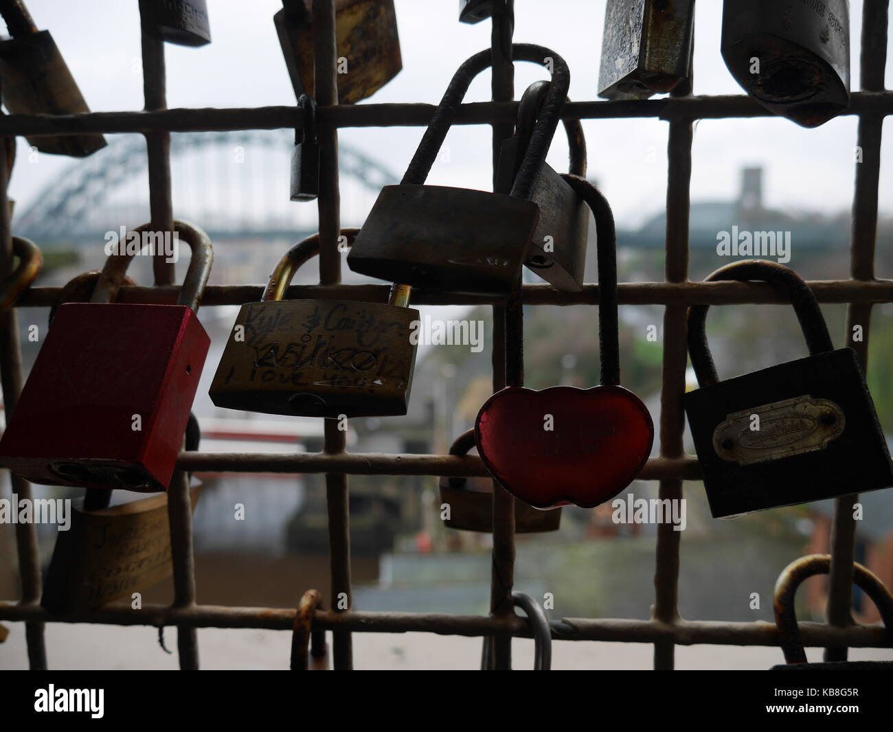 Love locks on gate hi-res stock photography and images - Alamy