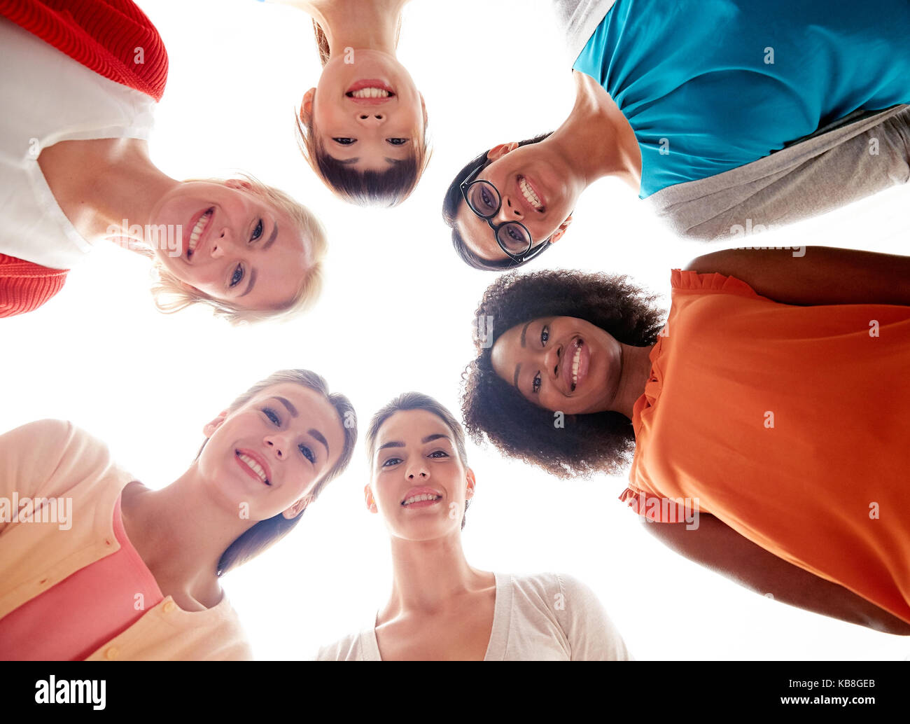 international group of happy smiling women Stock Photo - Alamy