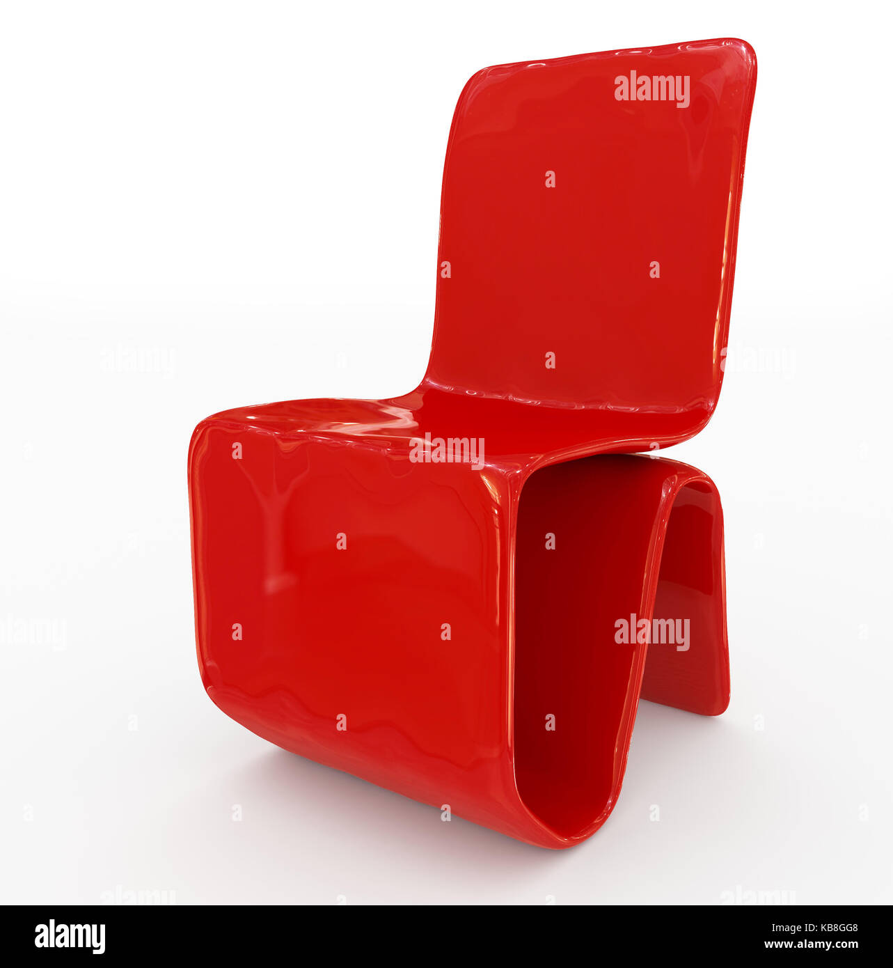 modern chair design - red - isolated on white - 3d rendering Stock ...