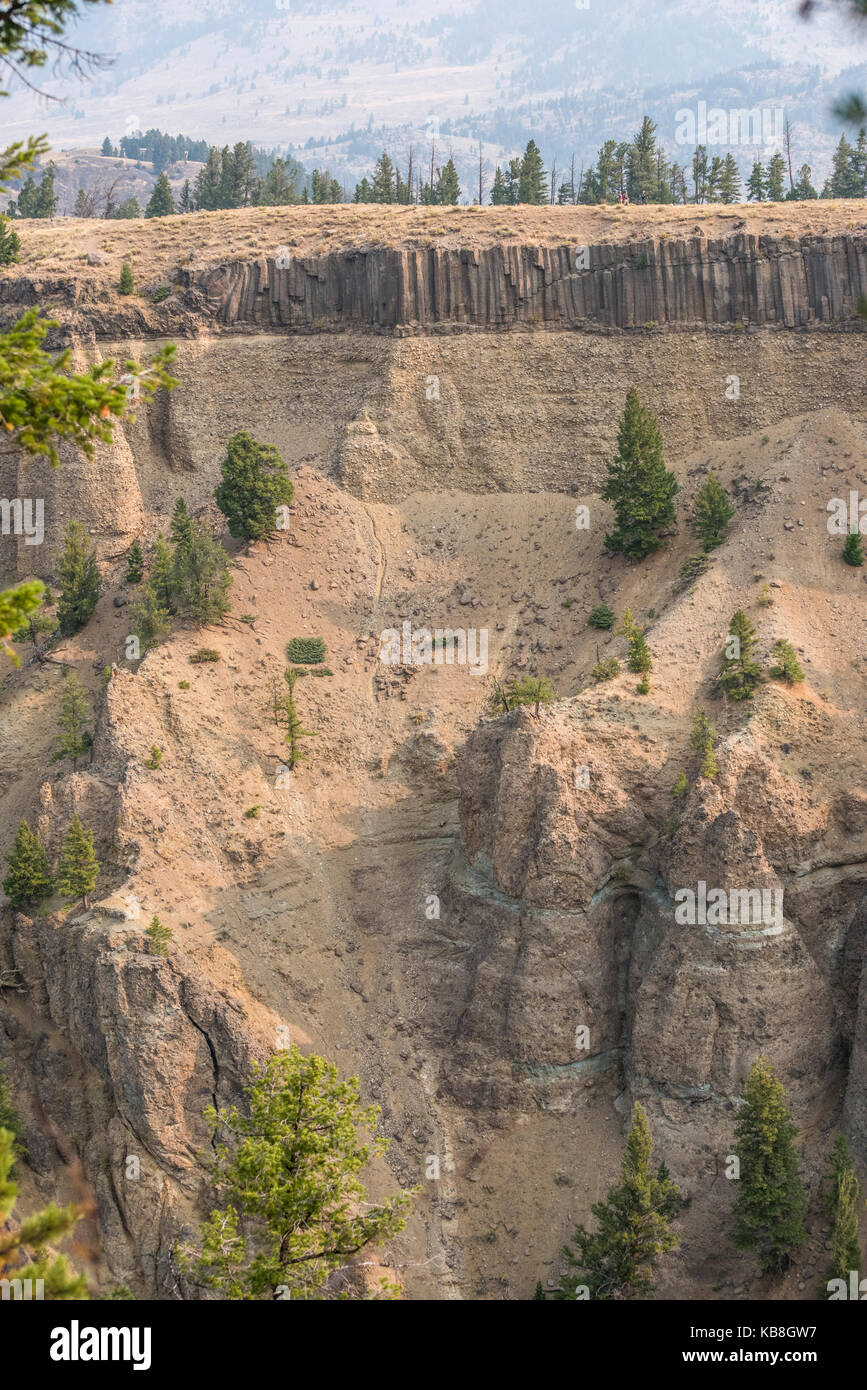Yellowstone River and canyon gorge at Calcite Springs Stock Photo - Alamy