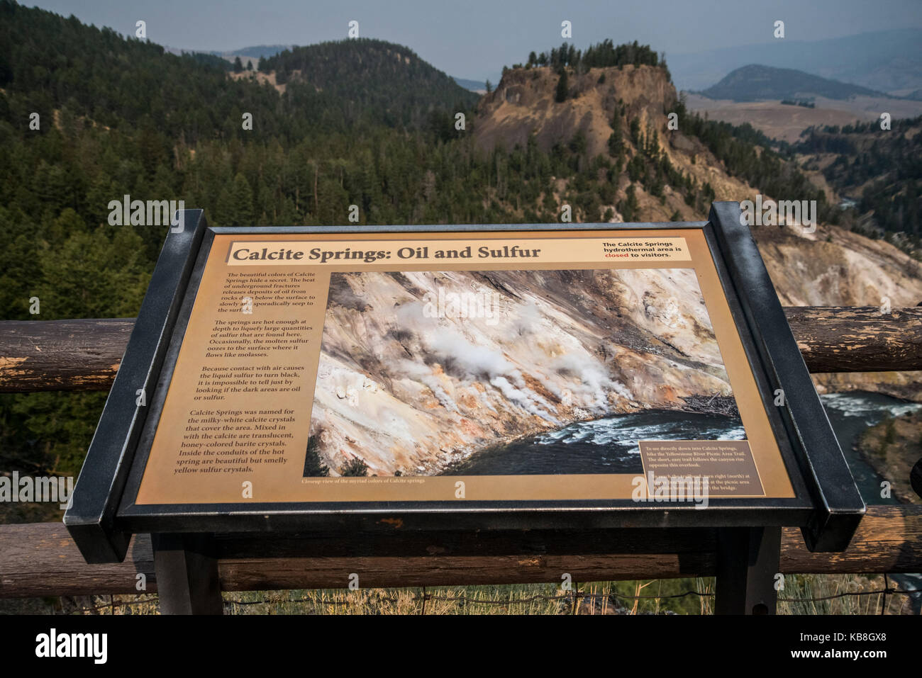 Yellowstone River and canyon gorge at Calcite Springs Stock Photo - Alamy
