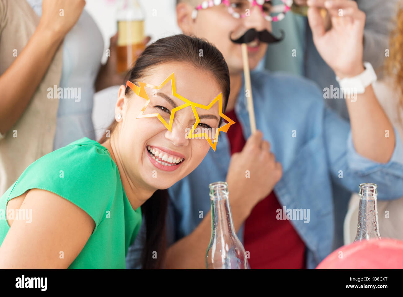 happy woman with friends having fun at party Stock Photo - Alamy