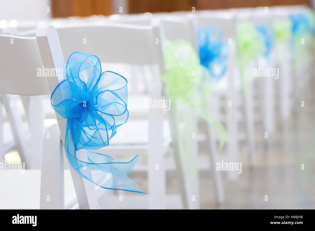 Blue chair ribbons hi-res stock photography and images - Alamy