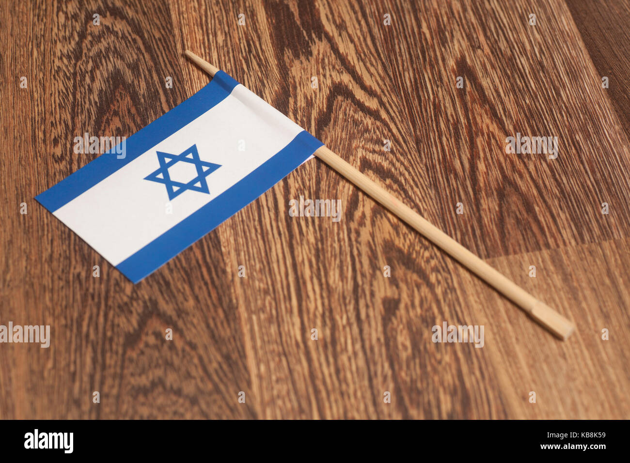 Flag of Israel on wooden background Stock Photo - Alamy