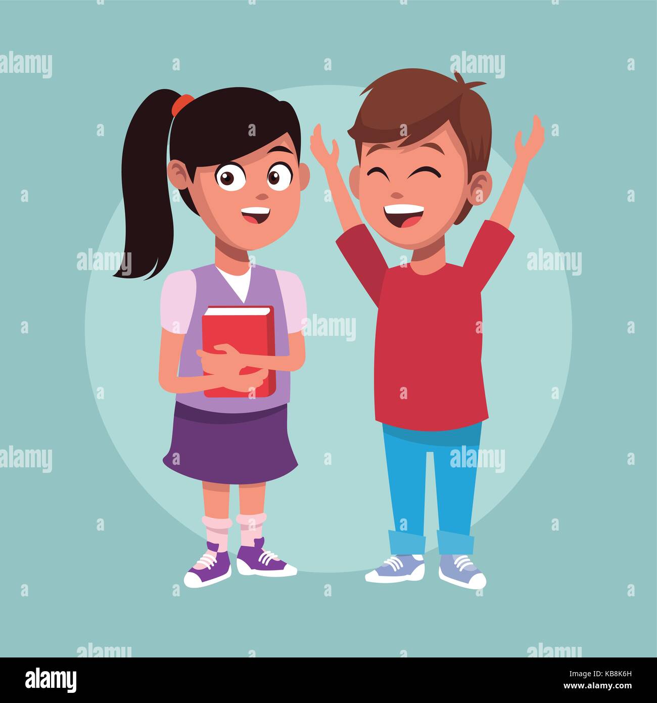 Student kids cartoon Stock Vector Image & Art - Alamy