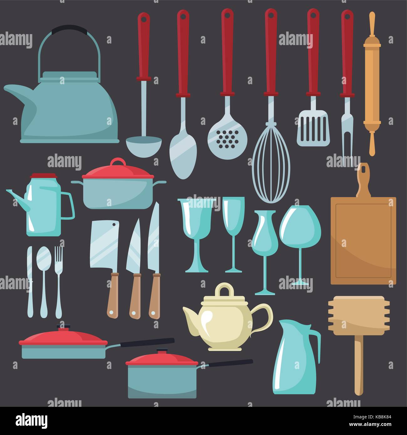 Kitchen utensils icons Stock Vector Image & Art - Alamy