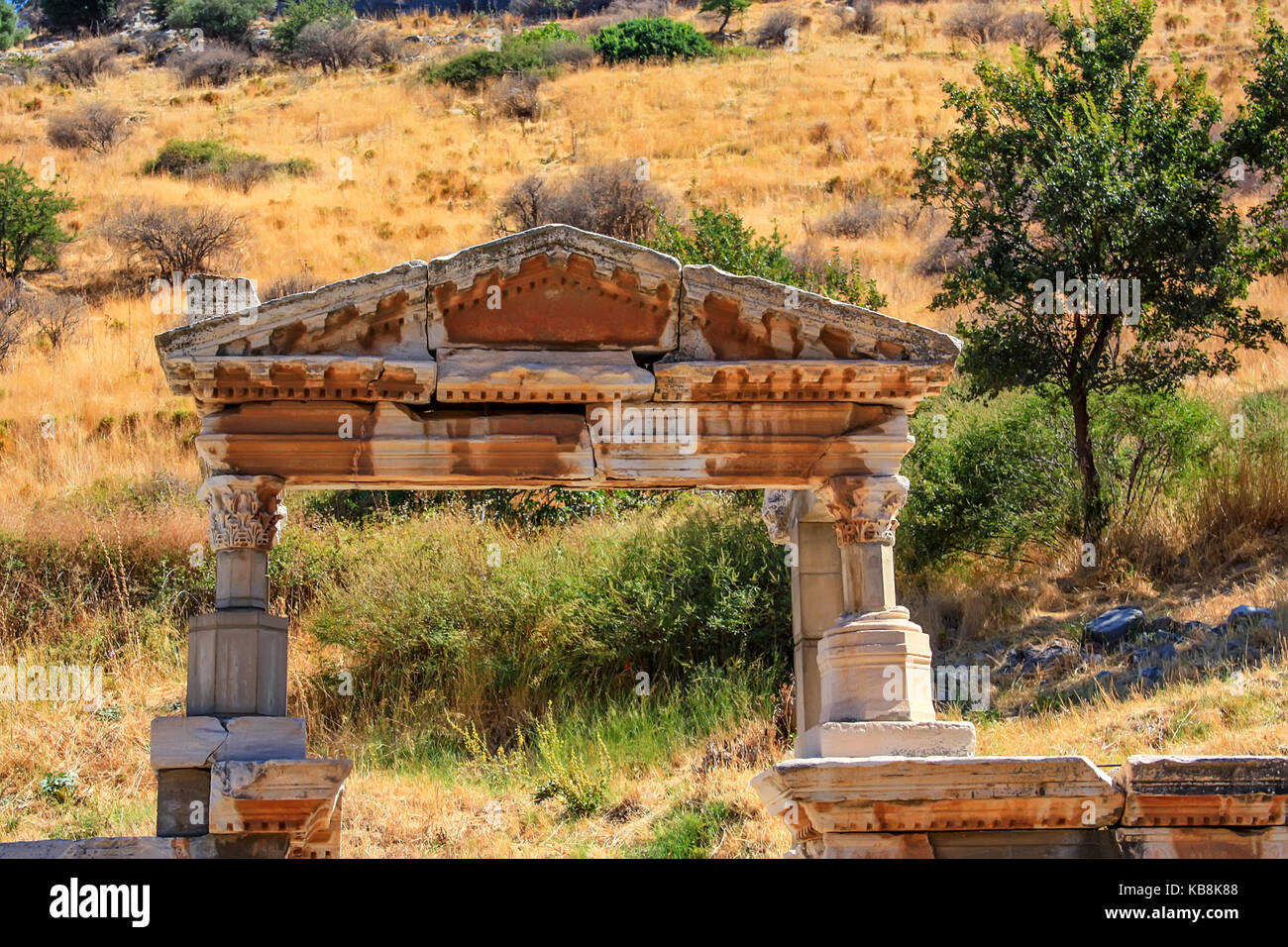 Temple of Hadrian in Ephesus, Turkey Stock Photo - Alamy