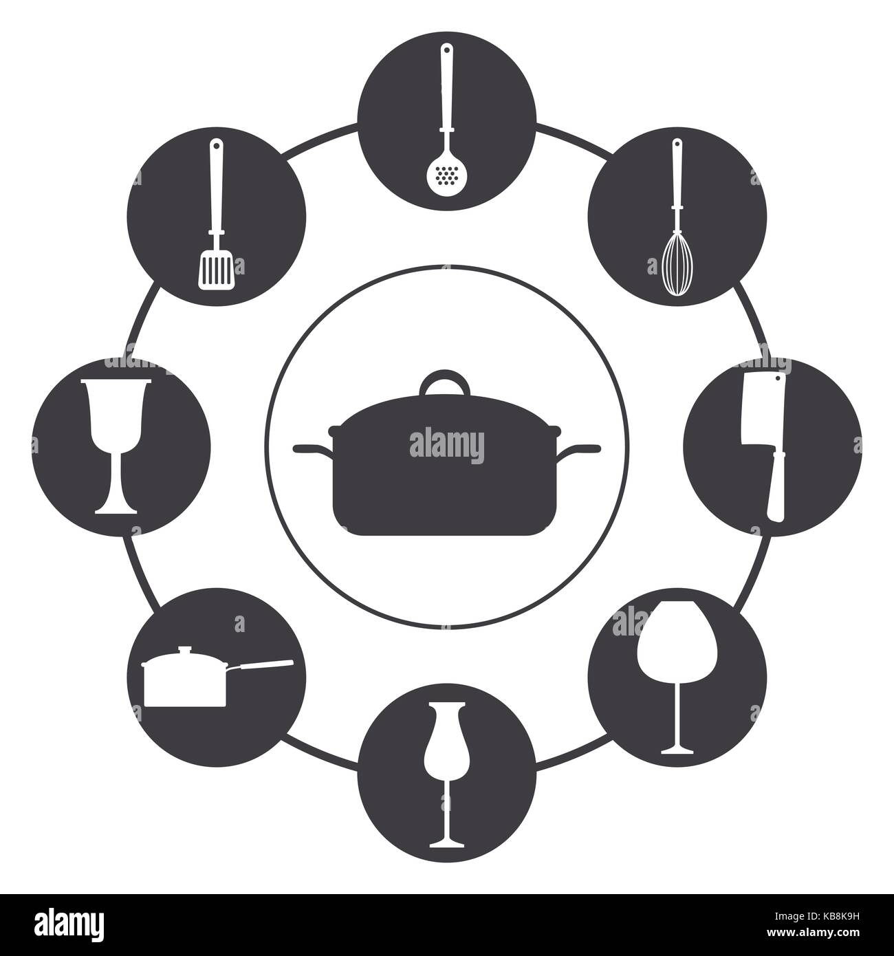 Kitchen utensils icons Stock Vector Image & Art - Alamy