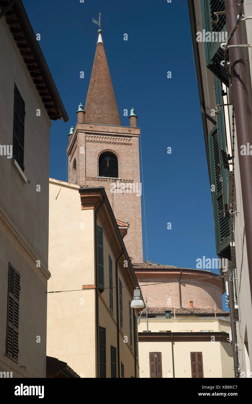 Forli (Emilia Romagna, Italy): exterior of the historic cathedral ...