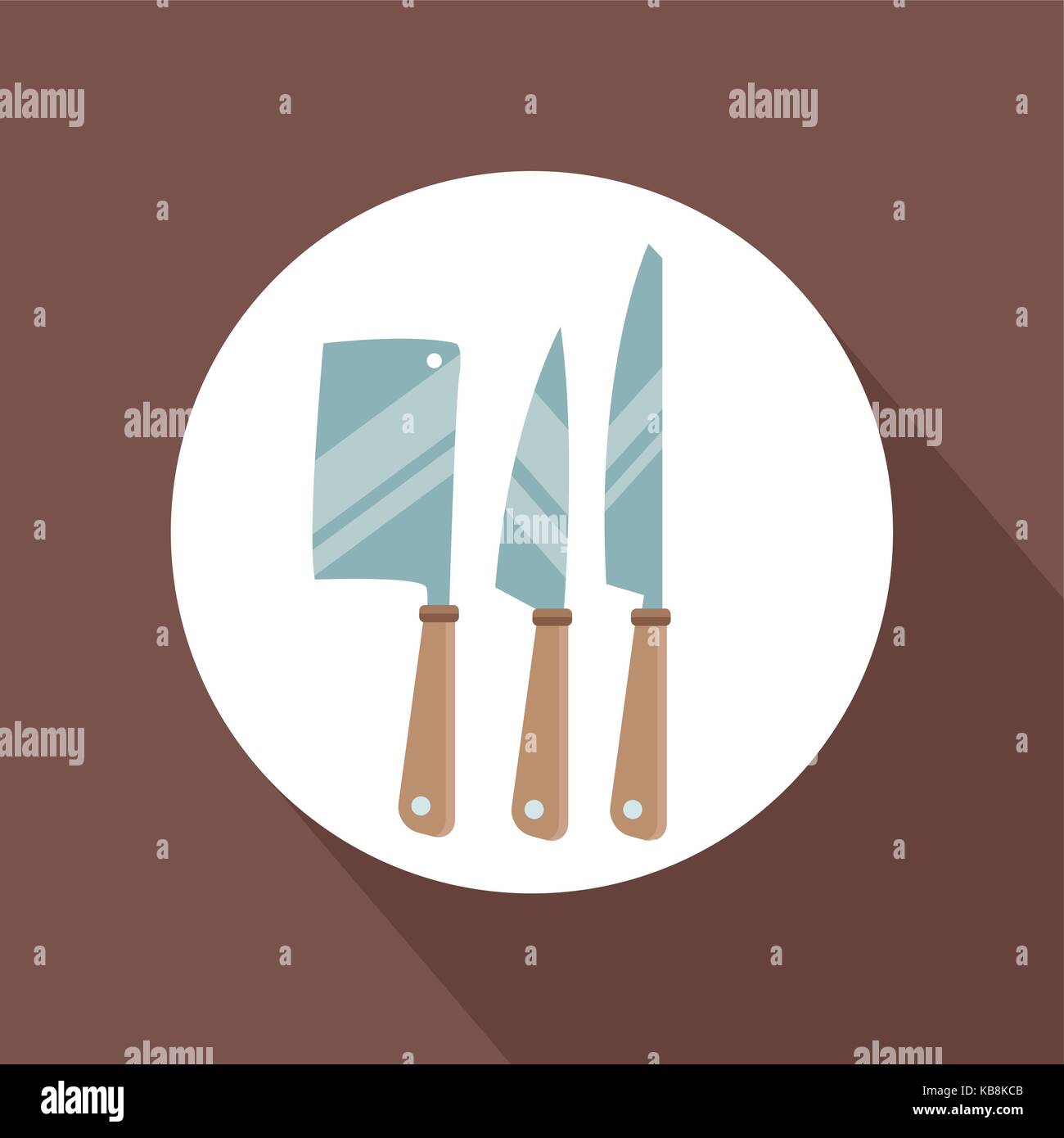 Kitchen knives icons Stock Vector Image & Art - Alamy