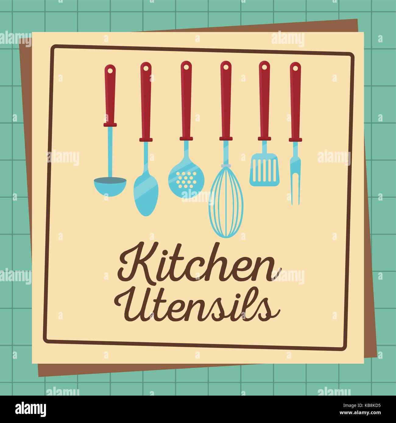 Kitchen utensils cover Stock Vector Image & Art - Alamy