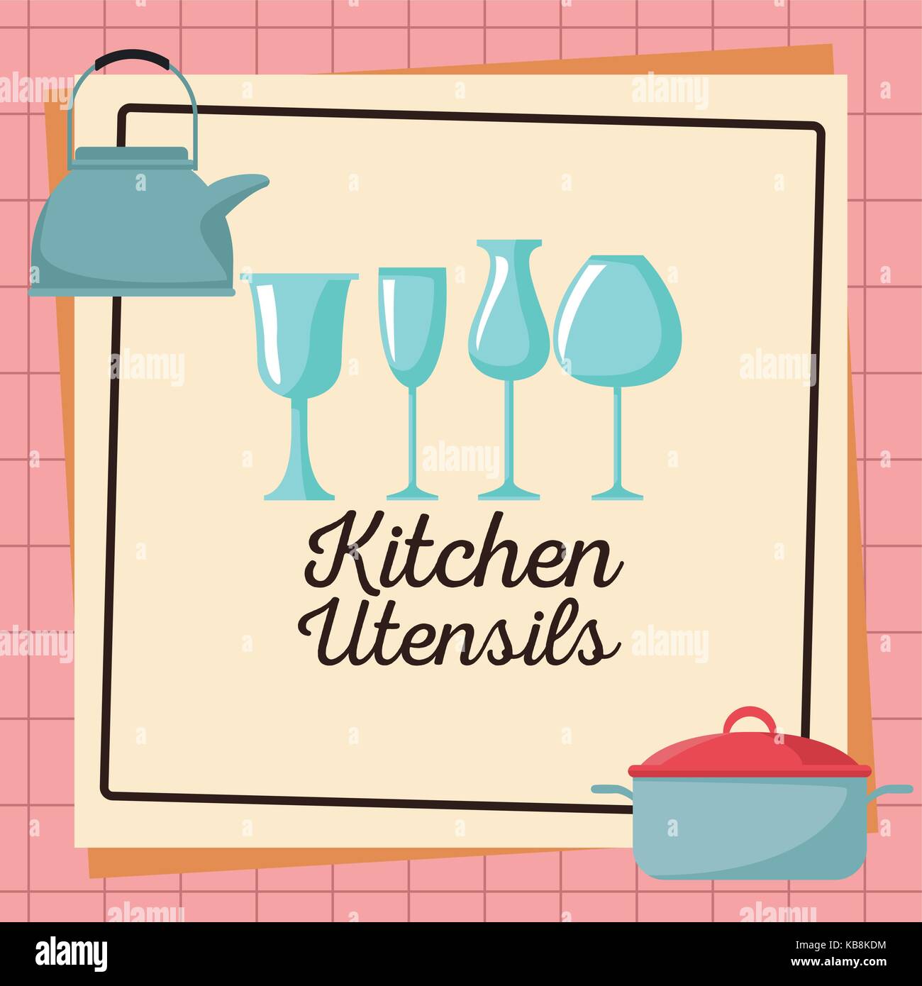 Kitchen utensils cover Stock Vector Image & Art - Alamy