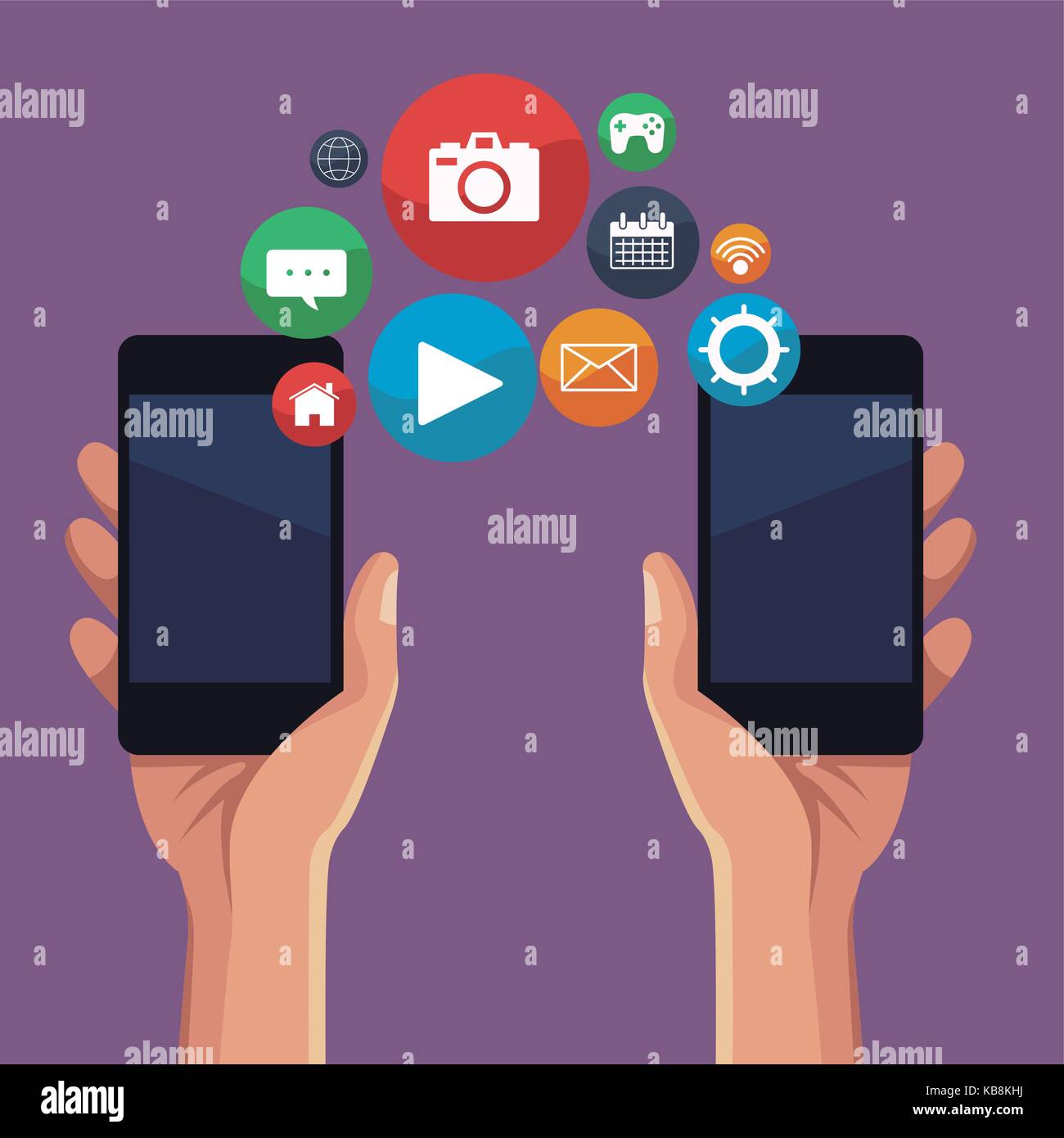 Mobile smartphones app Stock Vector Image & Art - Alamy