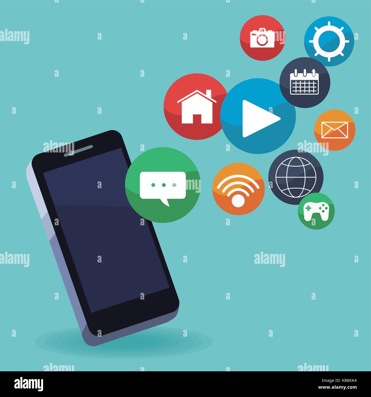 Mobile smartphones app Stock Vector Image & Art - Alamy