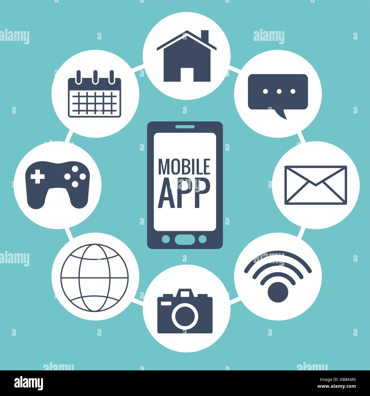 Mobile smartphones app Stock Vector Image & Art - Alamy