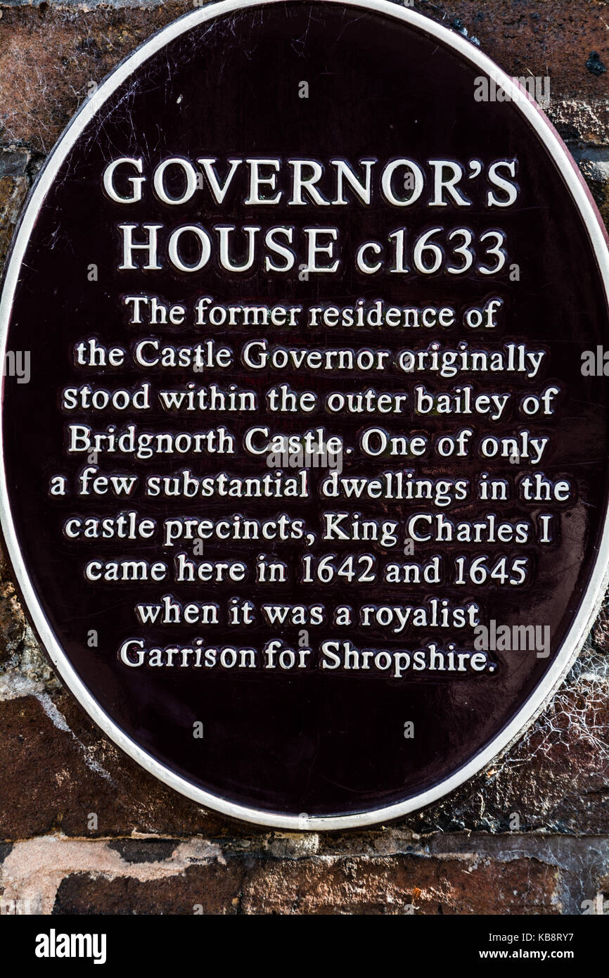 Castle governors house plaque hi-res stock photography and images - Alamy