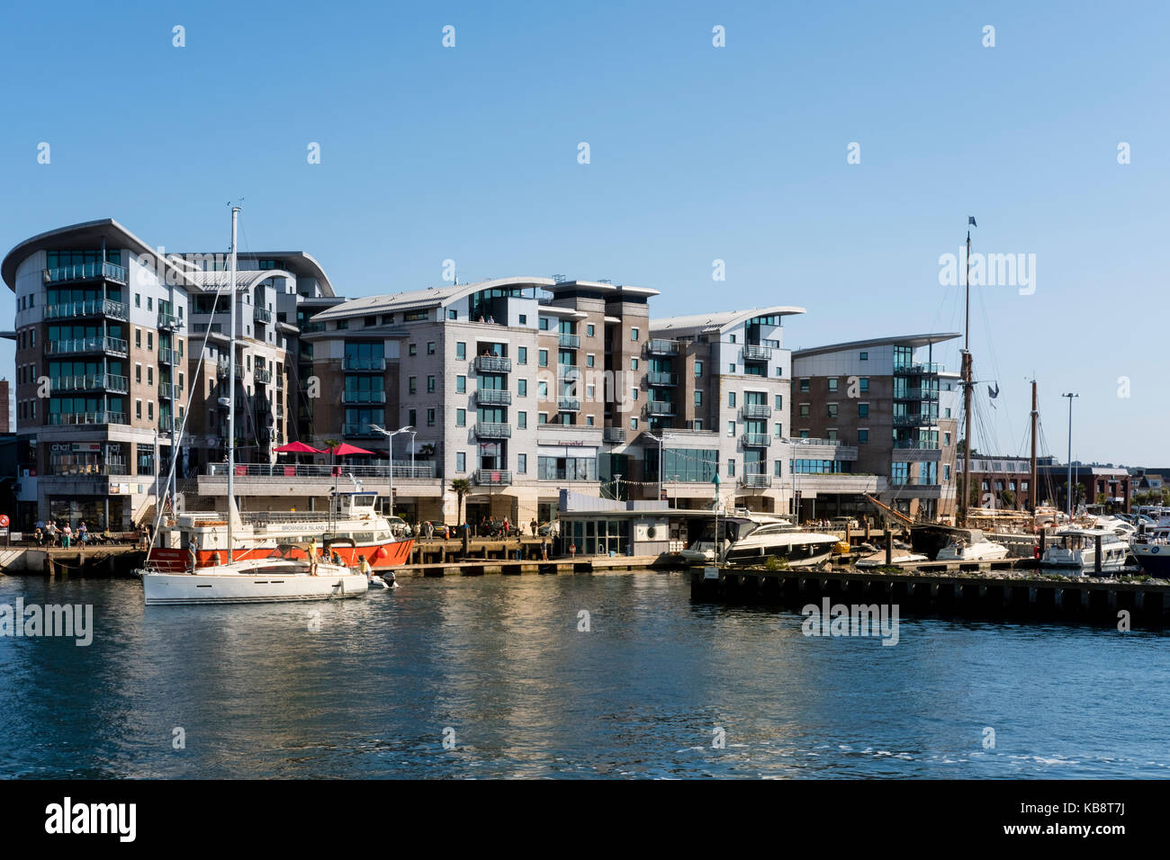Poole Quay Dorset the Vibrant Quayside of Poole with residential ...