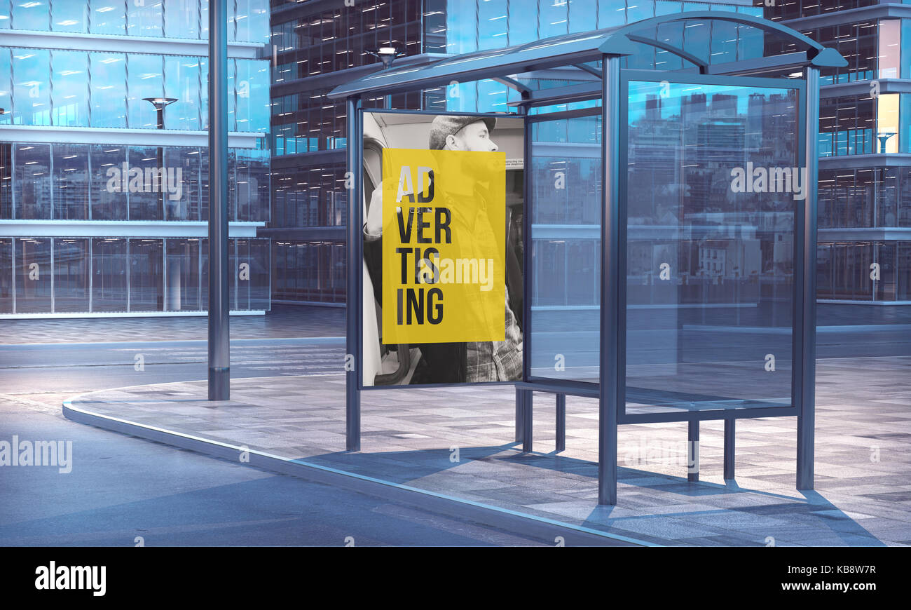 Bus stop poster night hi-res stock photography and images - Alamy