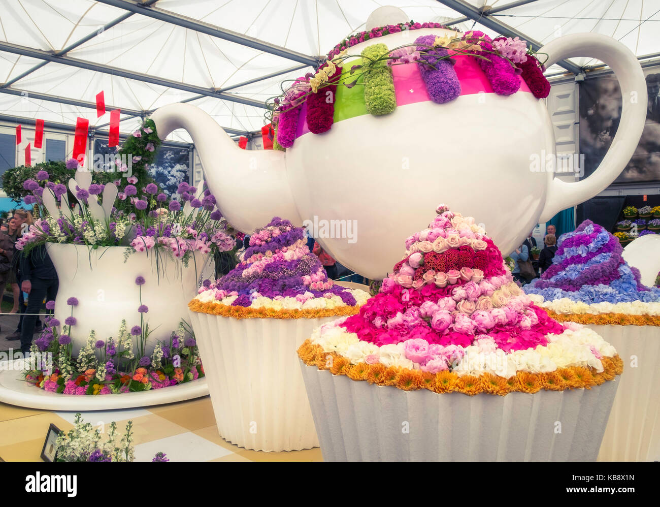The display "Time for Tea" by Interflora at the 2015 Chelsea Flower ...